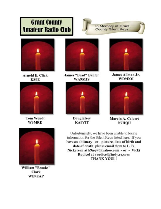 Silent Keys of Grant County | Grant County Amateur Radio Club